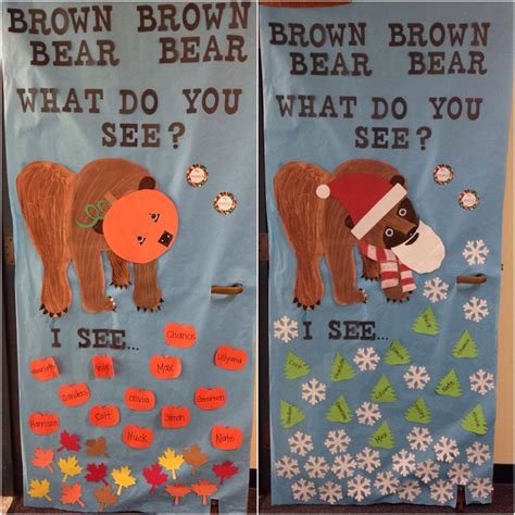 Brown Bear Brown Bear Halloween And Christmas Door In 2024 Door