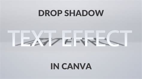 How To Create A Drop Shadow Text Effect In Canva Template Fonts