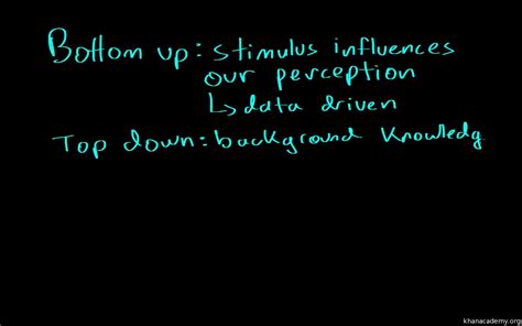 Bottom Up Processing Vs Top Down Processing