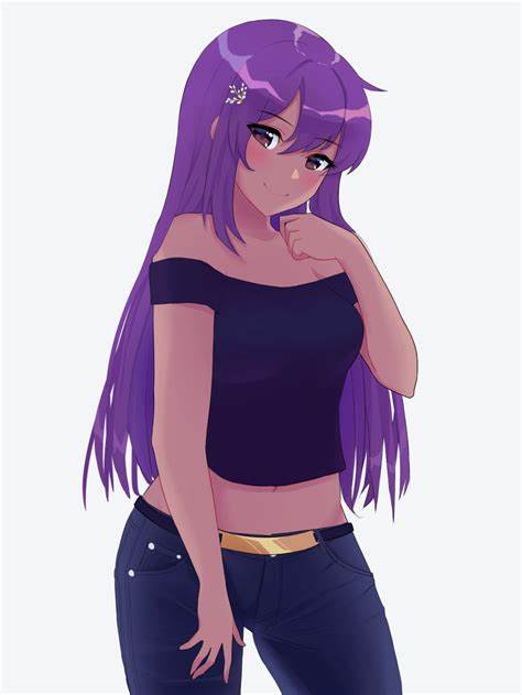 Safebooru 1girl Bare Shoulders Belt Blush Brown Eyes Closed Mouth