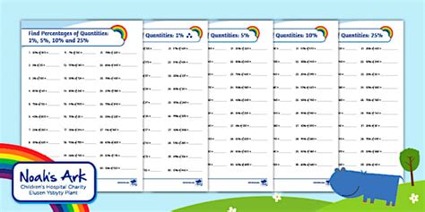 Free Finding Percentages Of Different Quantities Activity Sheets