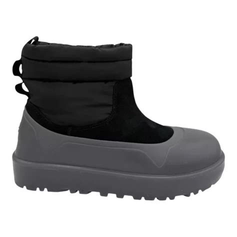 Ugg Classic Mini Mod Black Suede Sheepskin Mens Boots Us Size 9 £124