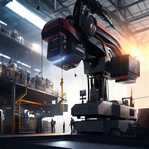Smart Industry Future Factory Production Automation Robotic Arms A Futuristic Vision Of