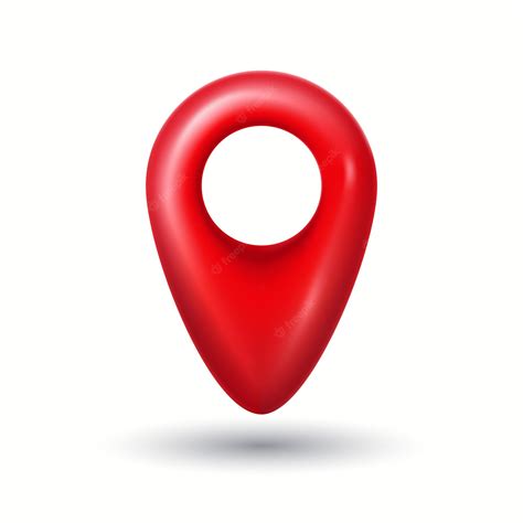 Premium Vector Red Location Icon 3d Map Pointer Shiny Red Realistic Design Isolated On A