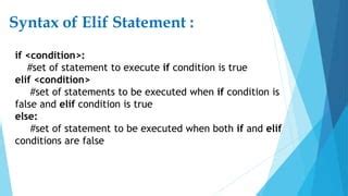 Python Conditional Statement Pptx
