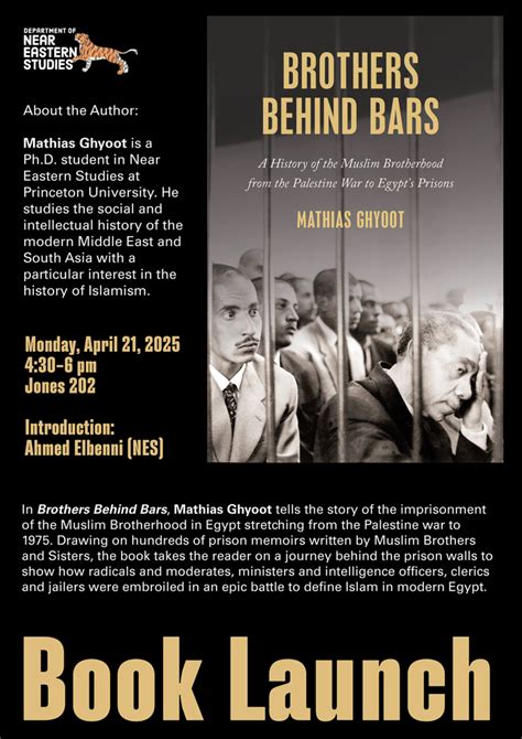 Brothers Behind Bars By Mathias Ghyoot Book Launch Department Of Near