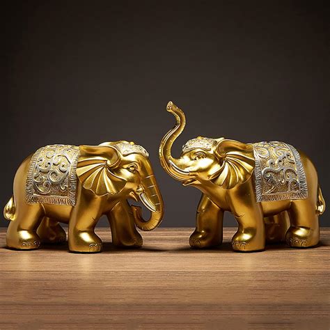 Xinxuan Elephant Statue Gold Home Decor Gold Room Decor