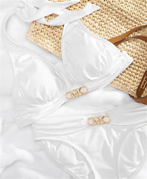 Michael Kors Womens Halter Bikini Top And Belted Bikini Bottoms Macys