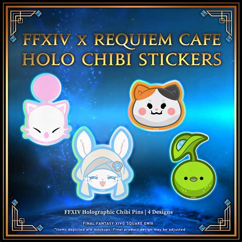 Ffxiv X Requiem Cafe Chibi Sticker Bundle Item Shop