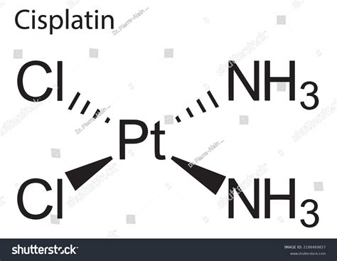 Chemical Structure Molecule Anticancer Drug Cisplatin Stock Vector Royalty Free 2188469827
