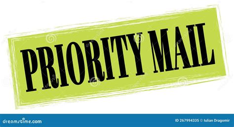 PRIORITY MAIL Text Written On Green Black Stamp Sign Stock Illustration Illustration Of