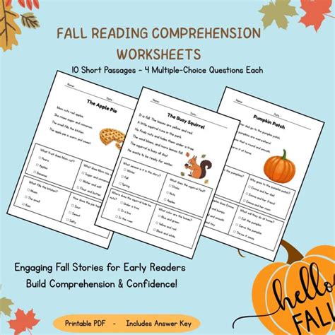 Fall Reading Comprehension Passages Grade 12 Multiple Choice Practice