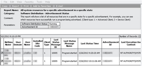sccm 2007 advertisements report running state indefinitely 4sysops