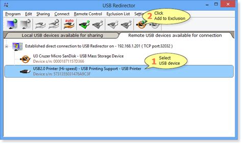 How To Add Usb Device To Exclusion List — Usb Redirector User Manual