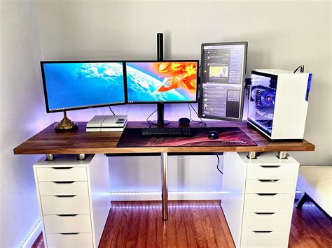 Home Office Setup With Ikea Karlby Desk