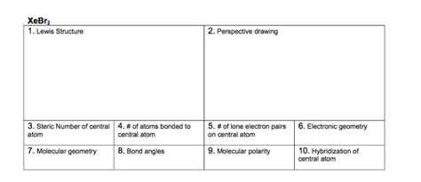 Solved Xebr2 1 Lewis Structure 2 Perspective Drawing 3