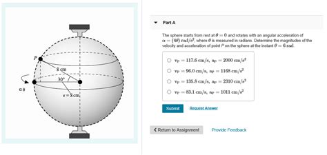 Solved Part A The Sphere Starts From Rest At And Chegg