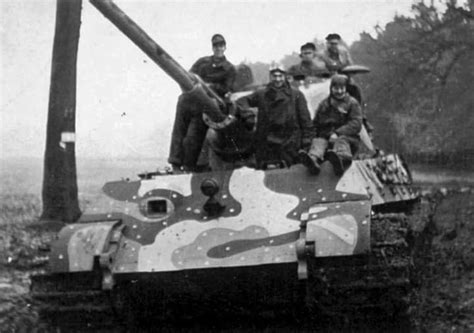 A New King Tiger With A New Camouflage Pattern Painted On The Tank Is