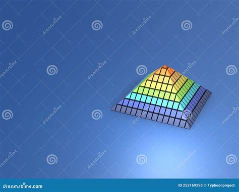 A Colorful Pyramid Structure An Abstract Concept Representing