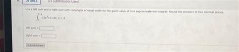 Solved Use A Left Sum And A Right Sum With Rectangles Of Chegg