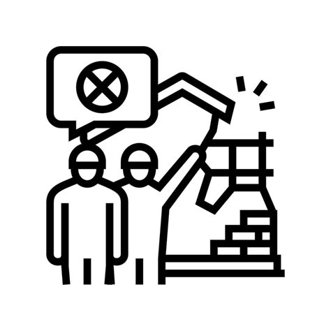 Building Strip Outs Line Icon Vector Illustration 18781909 Vector Art