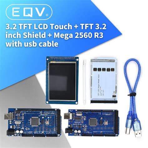 TFT LCD 터치 TFT 인치 쉴드 메가 R Arduino 키트용 usb 케이블 포함