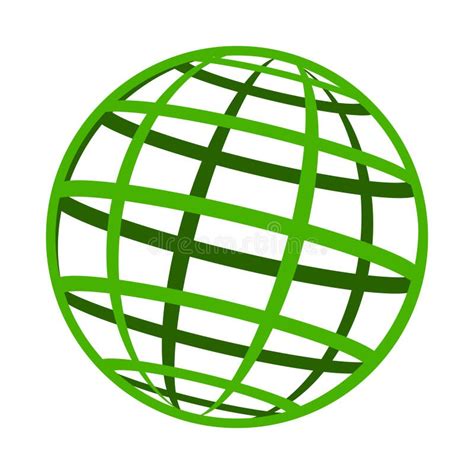 Green Grid Globe Interconnected World Global Network Concept Stock Vector Illustration Of