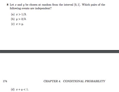 solved let x and y be chosen at random from the interval