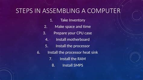 Grade 12 Assmble Computer Assemble Of Computer Pptx Computing
