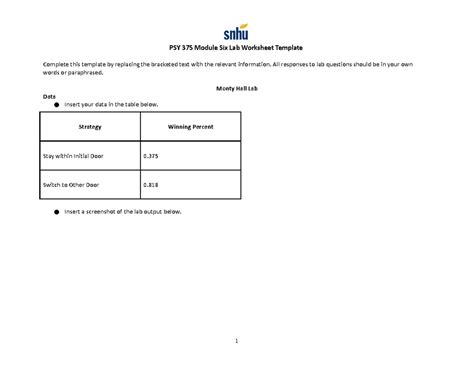 PSY Data Encoding Specificity Lab Worksheet And Analysis Studocu