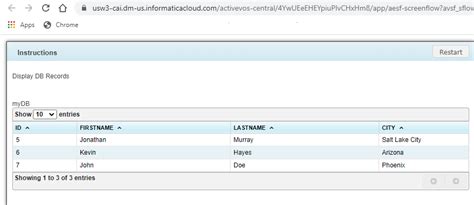 How To Display Db Table Data In A Guide In Cloud Application Integration