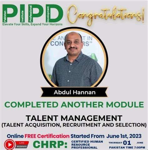 Abdul Hannan On Linkedin Hrtraining Pipd Thankful Congratulations Learningjourney