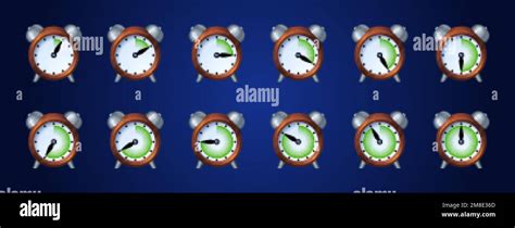 Clock Game Icons Time Animation Sprite Sheet Alarm Clock With Moving
