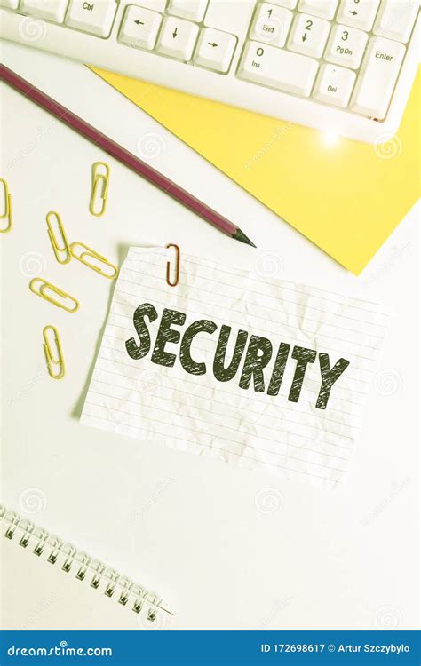 Word Writing Text Security Business Concept For Measures Taken To Be