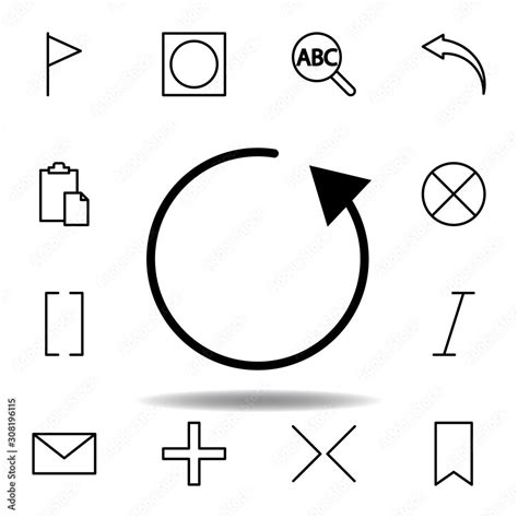 Refresh Arrow Circle Icon Can Be Used For Web Logo Mobile App UI UX Stock Vector Adobe
