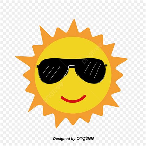 Ilustração Do Sol Com óculos De Sol Png Sol Clipart Elemento