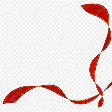 빨간 리본 일러스트 황금빛 황색 다이나믹 배경 손으로 그린 장식 Png 일러스트 및 Psd 이미지 무료 다운로드 Pngtree