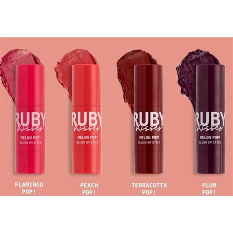 Melon Pop Ruby Kisses Blush Em Bastão Ruby Kisses By Kiss New York Shopee Brasil