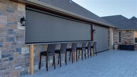Motorized Patio Screens And Retractable Shades Sunset Outdoor