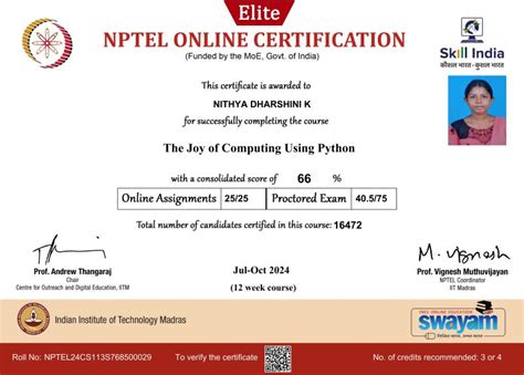 Python Nptel Learning Programming Nithya Dharshini K