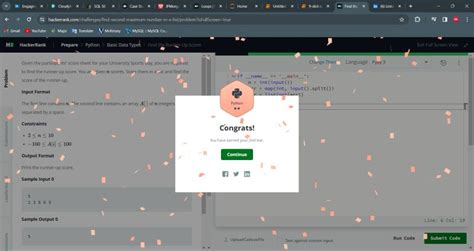 Sameer Shekh On Linkedin Python Hackerrank Codingjourney