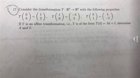 Solved 17consider The Transformation T R2 → R2 With The