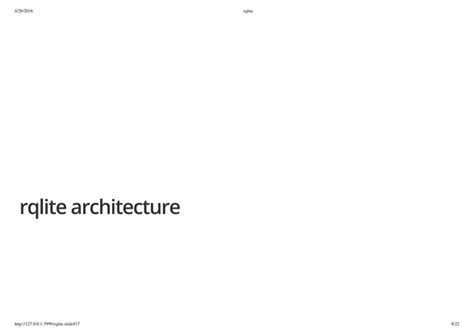 Rqlite Replicating Sqlite Via Raft Consensu Pdf