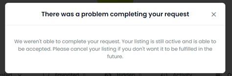 help i keep getting this error when i try to accept offer what