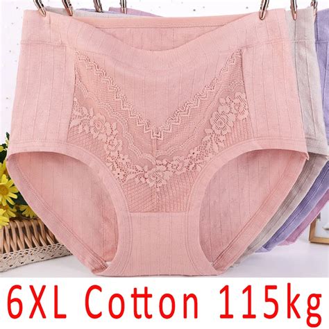 얇은 하이웨이스트 플러스 사이즈 중년 어머니 숙녀 속옷 코튼 란제리 팬티 섹시 kg AliExpress