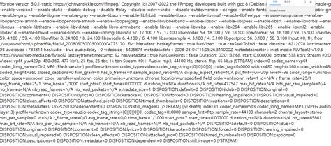 FFMPEG ffprobe에 나오는 동영상 정보들 php 변수로 만들기
