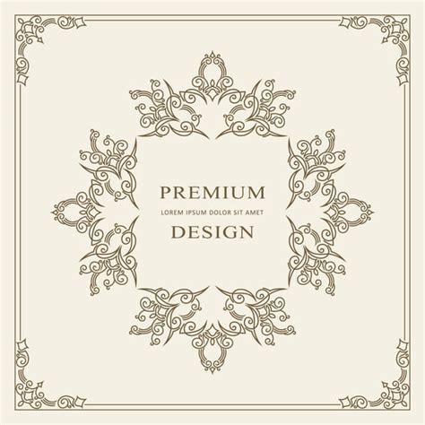 베이지 색 배경 벡터 빈티지 장식 프레임 Eps Uidownload