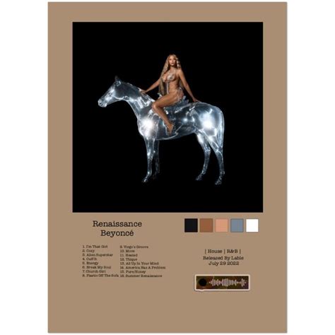 Beyoncé Renaissance Album Art Poster Stunning Wall Decor Handmade