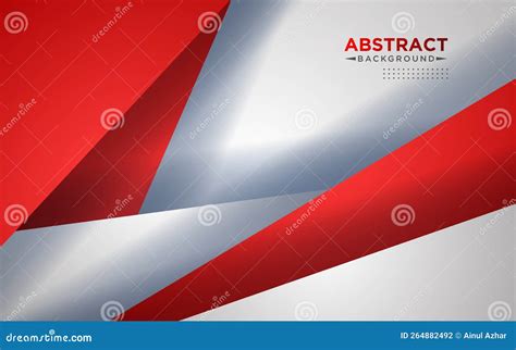 Abstract Red And White Triangle Overlapping Layers Geometric Background A Combination Stock