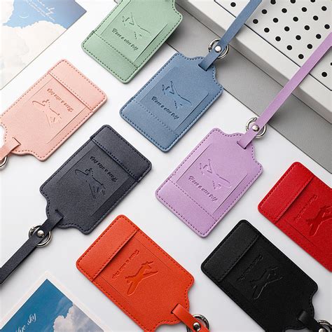 Pu Leather Luggage Tags Privacy Protection Portable Anti Loss